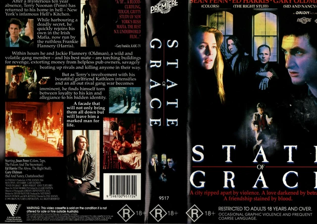 STATE OF GRACE - Sean Penn - VHS - PAL - USED - Cleaned - Original Oz ...