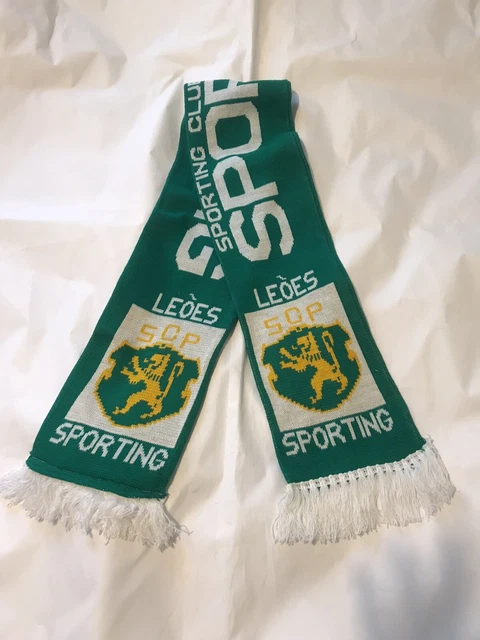 FOOTBALL SCARF - Sporting Lisbon Club De Portugal Vgc £5.00 - PicClick UK