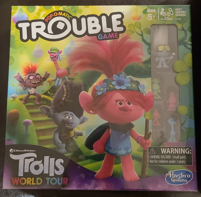 HASBRO GAMING POPOMATIC Trolls World Tour Trouble Game/Singing Doll/6 ...