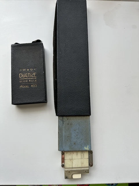 VINTAGE W&G DUALFACE Artillery Survey Slide Rule Model 432 in Case ...