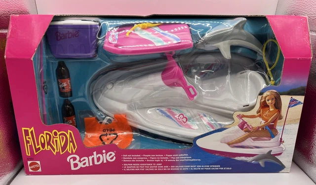 BARBIE FLORIDA SPLASH n Fun Jet Ski Playset Vintage 1998 New In Box ...