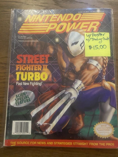 NINTENDO POWER ISSUE 51 Street Fighter 2 Turbo Complete w/Poster ...