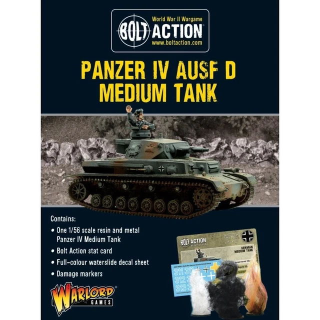 PANZER IV AUSF D Medium Tank - Warlord Spiele - Neu und Versiegelt - Bolt Action EUR 36,11 ...