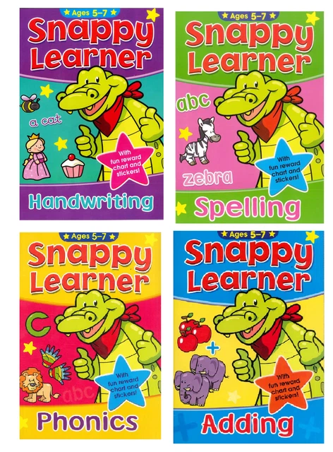 SET OF ALL 4 Snappy Learner Books 5-7 years Learn Maths Spelling ...
