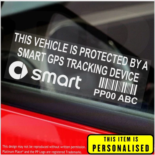 4 X SMART PERSONALISED GPS Tracking Device-Security Stickers-Alarm ...