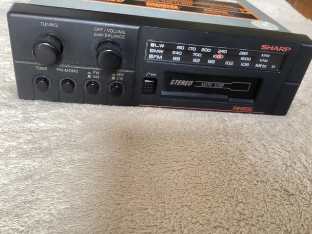 SHARP ANSS VINTAGE car radio cassette (model RG-F274E(BK) - untested £ ...