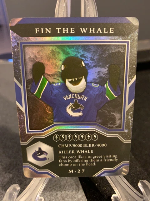 FIN THE WHALE 2021-22 Upper Deck MVP Mascot # M-27 - Vancouver Canucks ...