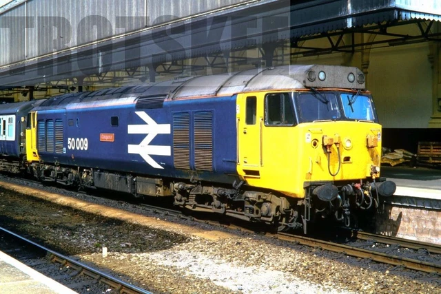 35MM SLIDE BR British Railways Diesel Loco Class 50 50009 Exeter St ...