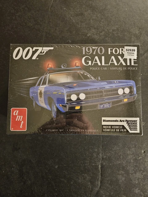 AMT JAMES BOND 007 1970 Ford Galaxie Police Car 1:25 Scale Model Car ...