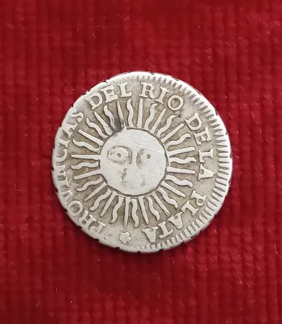 COIN ARGENTINA RIO De La Plata 1815 Medio Sol, F+. £223.87 - PicClick UK