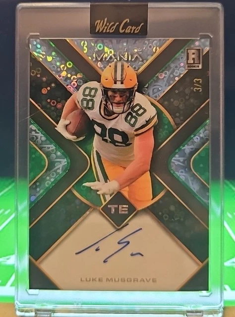 AUTOGRAPHE ROOKIE LUKE MUSGROVE, PACKERS, 2023 WILD CARD AUTO MANIA #d ...