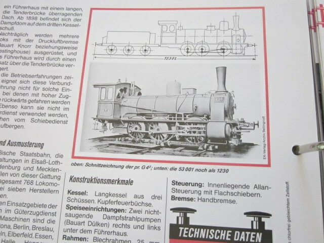 DAMPFLOK RISSZEICHNUNG G 6 pr. G 4² preußische Staatsbahn DRG 53.0, 1882 EUR 4,49 - PicClick DE