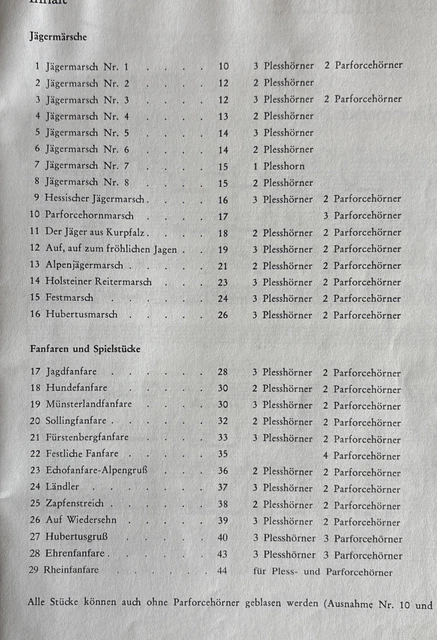 📯🎶 „MÄRSCHE, FANFAREN und Spielstücke“ für Fürst-Pless-Hörner u ...
