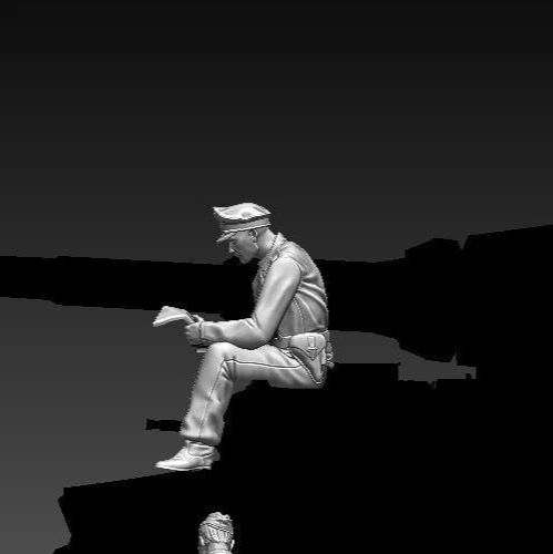 WW2 GERMAN TANK Commander waffen ss 120mm Soldiers 1/16th Resin Printed ...