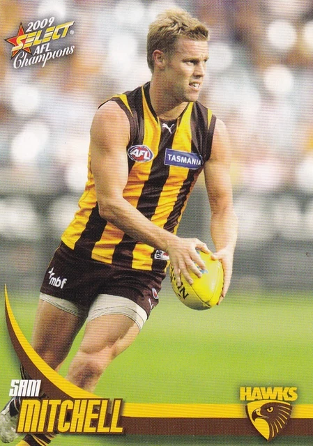 AFL 2009 SELECT Hawthorn Hawks - Sam Mitchell Card No.95 $2.70 ...