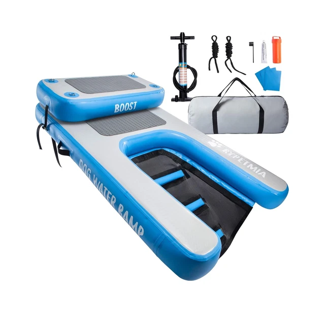 DOG WATER RAMP, Inflatable Dog Float Floating Ramp Ladder for Pools ...