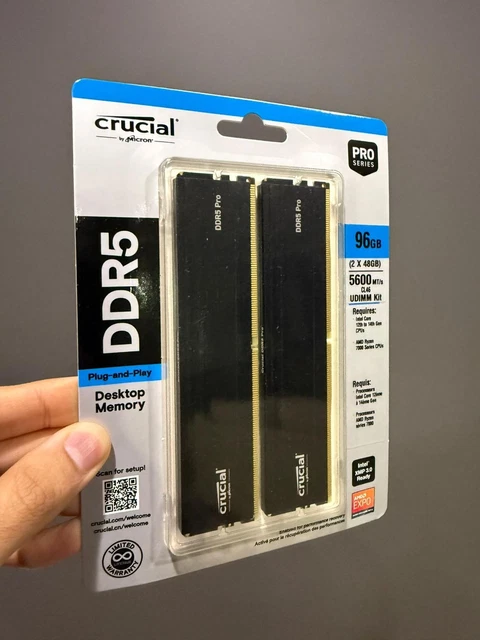CRUCIAL PRO 96GB RAM (2x48GB) DDR5 UDIMM 5600MHz | Fast Ship | Brand ...