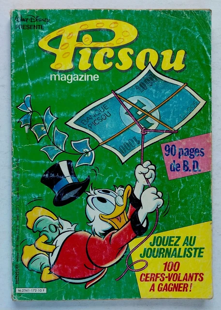 OLD RARE PICSOU Magazine Walt Disney Issue 172 French Comic Book Juin ...