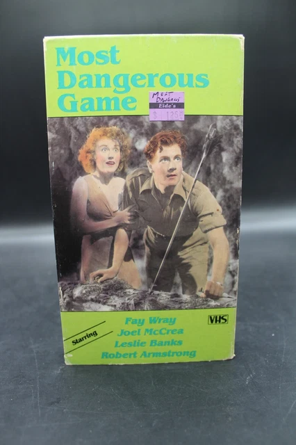 MOST DANGEROUS GAME vhs Fay Wray Leslie Banks Classic Black & White ...