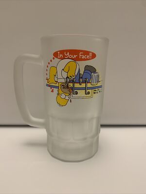 VINTAGE 1998 THE Simpsons Homer Simpson In Your Face-Mmm Beer Frosted ...
