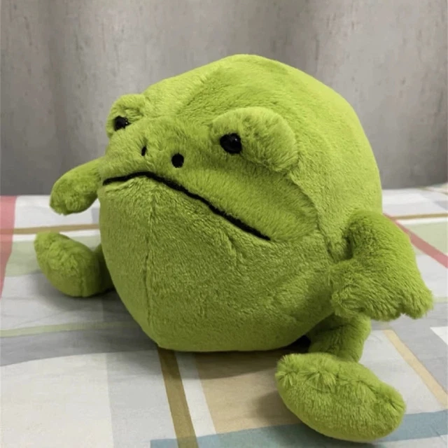 JELLYCAT RICKY RAIN Frog Brand New With Tags Free Dust Bag Glum Face ...