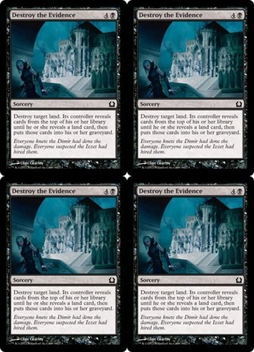 4X DESTROY THE EVIDENCE Return to Ravnica MTG Black Sorcery Com EUR 0 ...