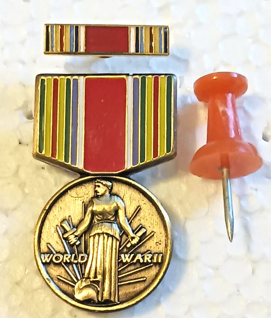 WW2 VICTORY MEDAL Pin (2 Pins) - Military Service Pin $3.99 - PicClick