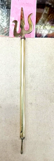 HINDU TRISHUL LANG zusammengebaut Mahakaal Lord Shiva Dreizack Messing ...