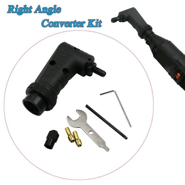 RIGHT ANGLE CONVERTER Rotary Tool Electric Grinding Attachment Grinder ...