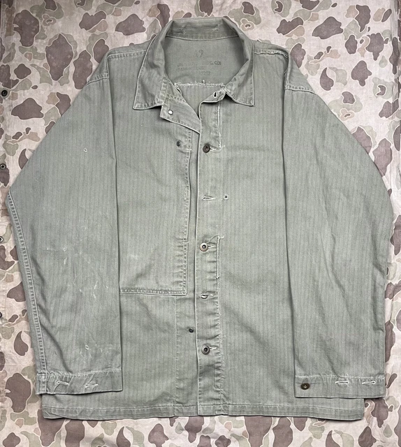 USMC HBT P44 Jacket WW2 US Marines Herringbone Twill 1945 Dated Size 42 ...