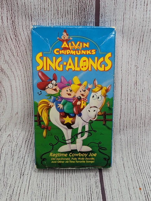 ALVIN AND THE Chipmunks Sing Along VHS Video Tape Ragtime Cowboy Joe ...