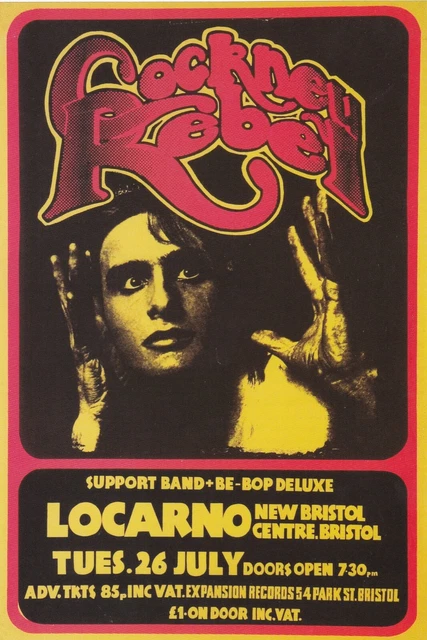 COCKNEY REBEL, BRISTOL, 1975 - Mini Poster/Book Clipping EUR 10,52 ...