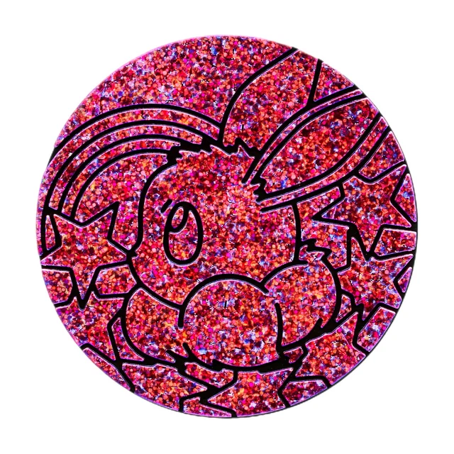 2025 POKÉMON EEVEE Prismatic Evolutions Pink Glitter Jumbo Coin (NM ...