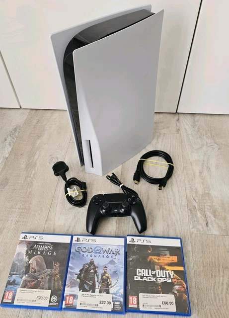 SONY PLAYSTATION 5 (PS5) Blu-Ray Disc Edition Console,3 games, CoD Bo6 ...