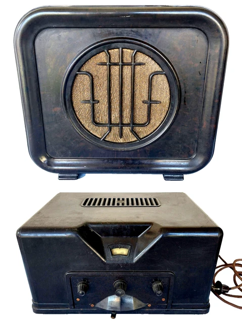 VINTAGE ANTICA RADIO d'epoca valvole SABA 44 con altoparlante art deco ...