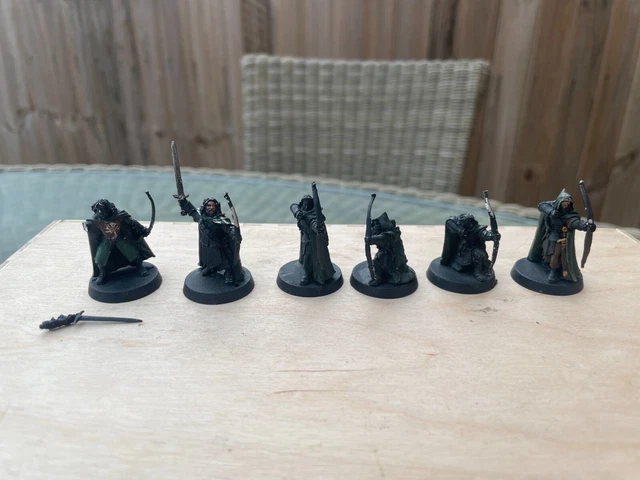LOTR WARHAMMER FARAMIR, Damrod & 4 Rangers of Gondor Metal Mostly ...