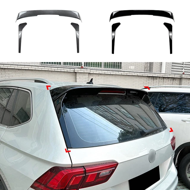 CAR REAR LIP Roof Wing + Side Spoiler For VW Tiguan MK2 2017-2023 Gloss ...