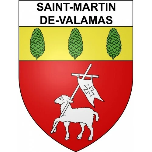 SAINT-MARTIN-DE-VALAMAS 07 VILLE sticker blason écusson autocollant adhésif EUR 6,99 - PicClick FR