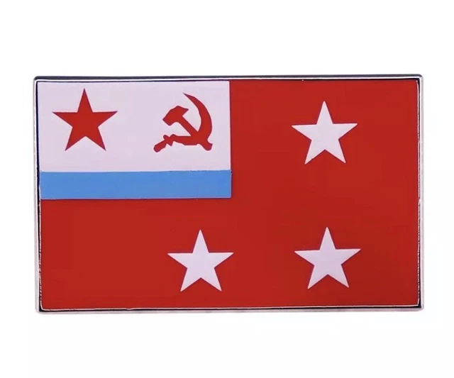 SOVIET HAMMER SICKLE Naval Fleet Commander Flag Metal Badge Pin CCCP ...