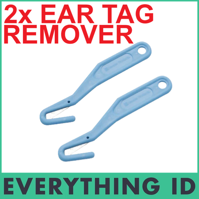 2 X LEADER Ear Tag Remover - Nlis Cattle Tag Removal Knife And Bale ...