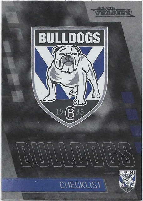 2019 NRL TRADERS Platinum Parallel Check List Logo (PS021) BULLDOGS EUR ...