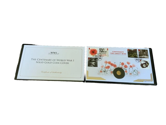 THE CENTENARY OF World War I Solid Gold Coin Cover £150.00 - PicClick UK