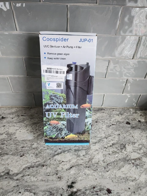 AQUARIUM SUBMERSIBLE 5W Uv Sterilizer Filter Build-In Pump & Uvc Plug ...