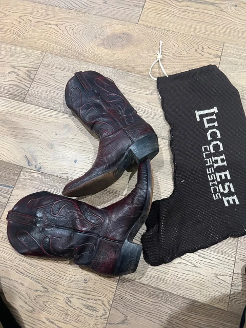 LUCCHESE HANDMADE CLASSIC Model L692024, Black Cherry, 8.5D Cowboy ...