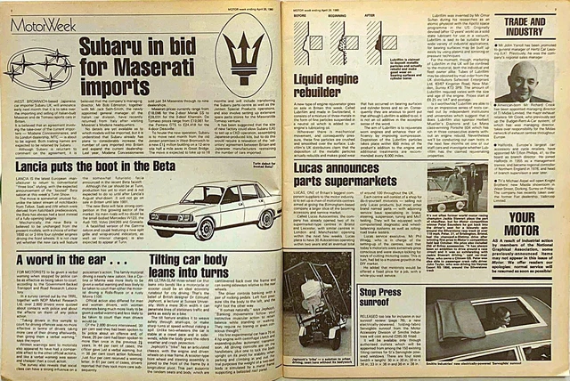MOTOR MAGAZINE 26-APR-80 - Talbot Alpine SX, British Leyland, Michael ...