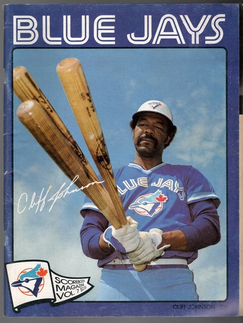 BLUE JAYS SCOREBOOK Magazine Toronto vs Kansas City Cliff Johnson ...