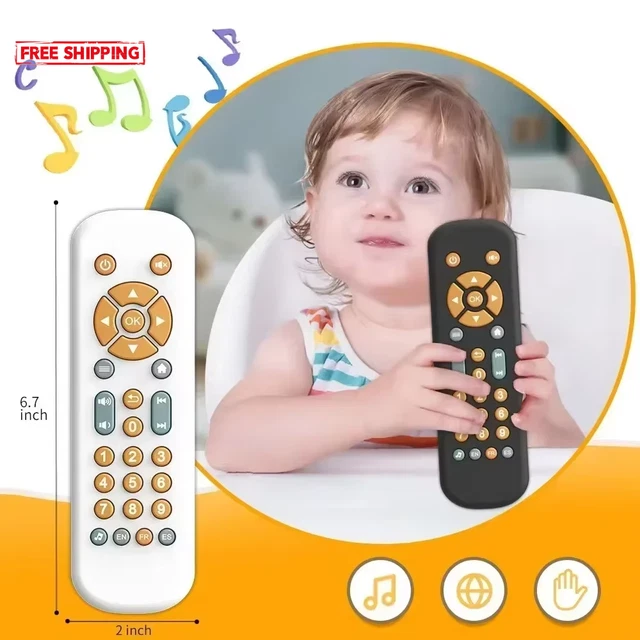 INFANT SIMULATION TV Remote Control Toys with Music and Light Musical ...