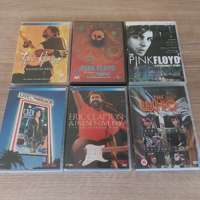 DVD BUNDLE MUSIC Videos/Concerts x 6 Jimi Hendrix Pink Floyd Etc £12.50 ...