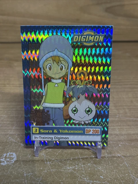 FOIL PRISM DIGIMON Card Sora & Yokomon 6 Of 34 Animated Series Holo ...