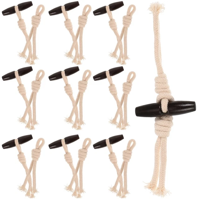 10 PAIRS SEW-ON Coat Toggles Button Hidden Clothing Wood Buttons $25.75 ...
